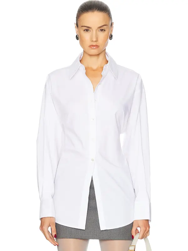 EAVES Sivan Poplin Shirt - White