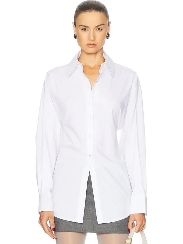 EAVES Sivan Poplin Shirt - White
