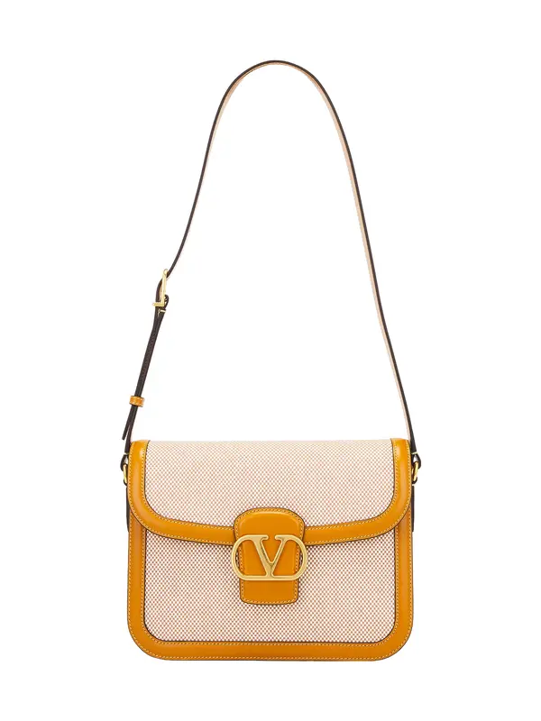 Valentino Garavani 9to5 Shoulder Bag - Naturale  Tobacco  & Golden Cuir