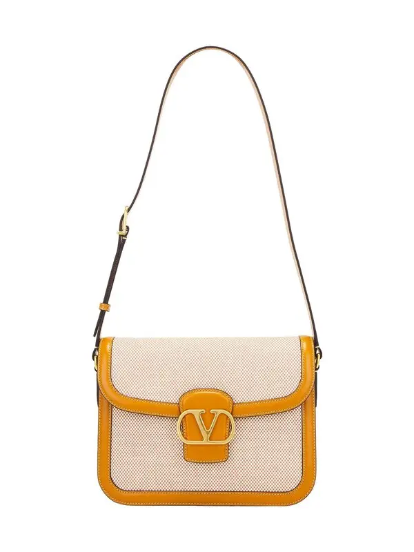 Valentino Garavani 9to5 Shoulder Bag - Naturale  Tobacco  & Golden Cuir