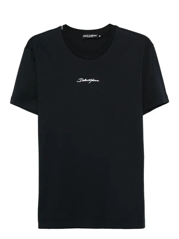 Dolce & Gabbana Logo-embroidered T-shirt - Blue