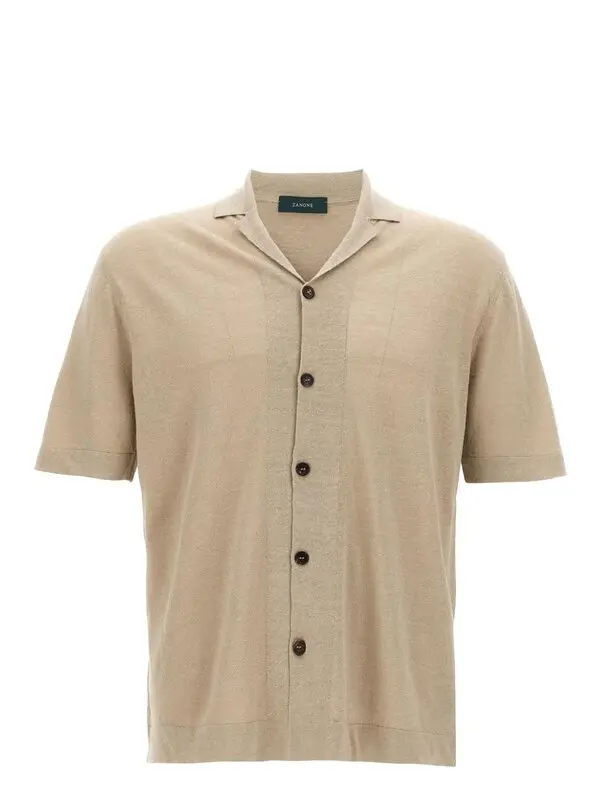 ZANONE Linen Shirt - Neutrals