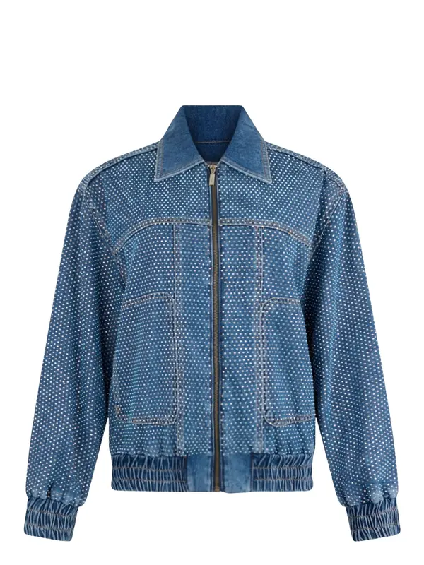 Liu Jo Rhinestone-embellished Denim Jacket - Blue