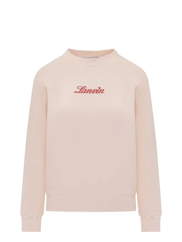 LANVIN Embroidered Logo Sweatshirt - Pink