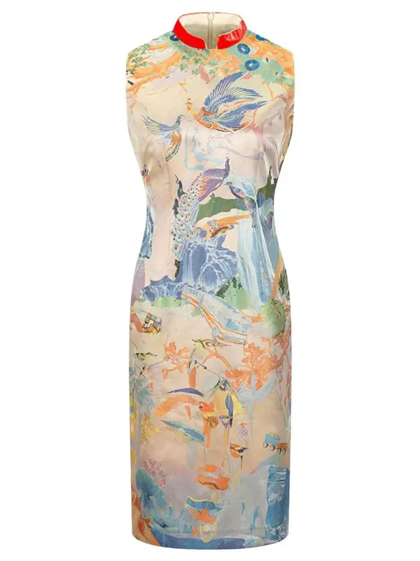 Shanghai Tang X Jacky Tsai Dali Icons Dress - Neutrals