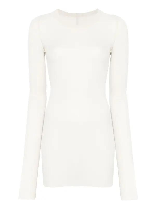 Rick Owens Fine-ribbed Top - Neutrals