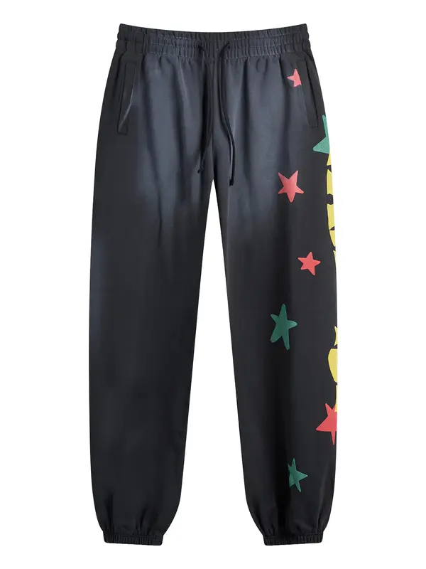 Palm Angels Paradise Palm Sweat Pants - Black/yellow