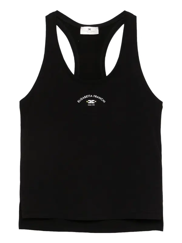 Elisabetta Franchi Logo-print Tank Top - Black