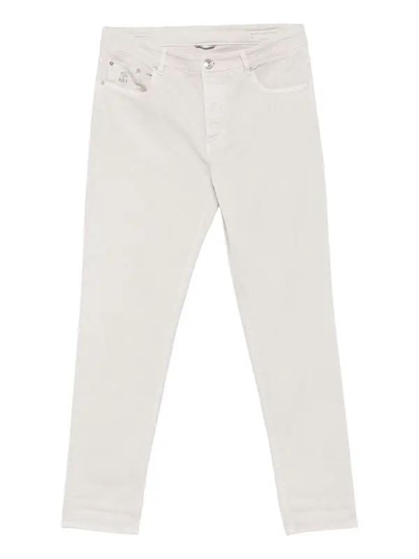 Brunello Cucinelli Logo-patch Jeans - Neutrals