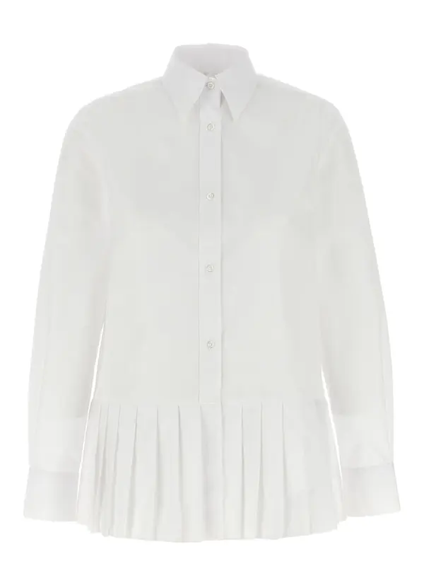 Thom Browne Pleated Shirt - White