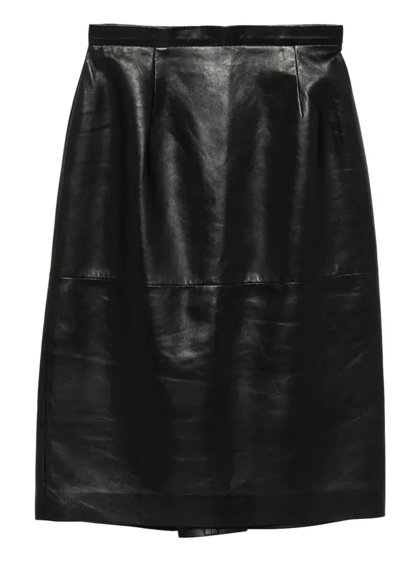 Ermanno Scervino Lambskin Pencil Skirt - Black