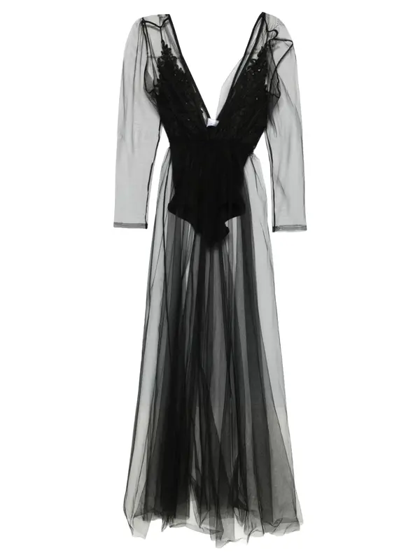Alchemy Fashions X Lia Aram Tulle Maxi Dress - Black