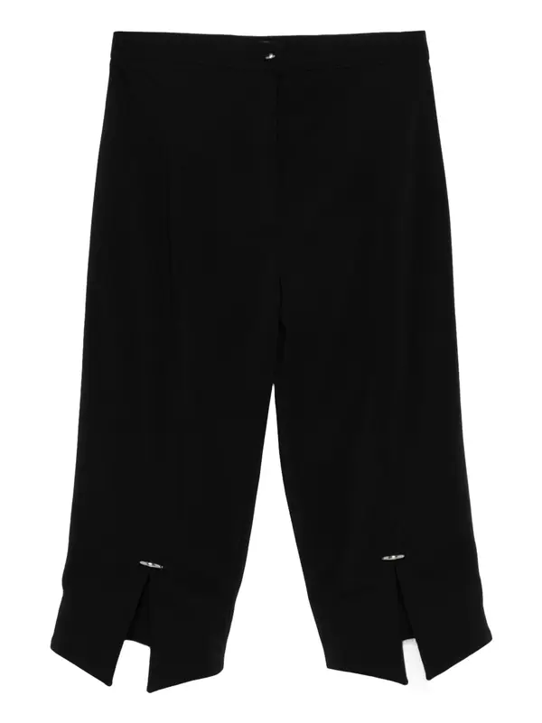 MUGLER Pierced Cropped Trousers - Black