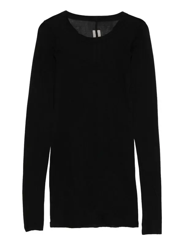 Rick Owens Fine-ribbed Long-sleeve T-shirt - Black