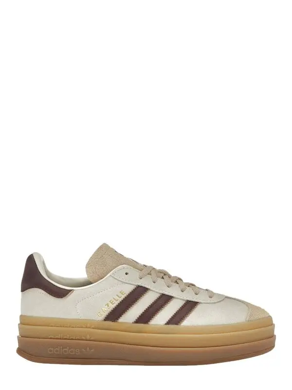 Adidas Gazelle Bold Sneakers - Cream White/maroon/magic Beige