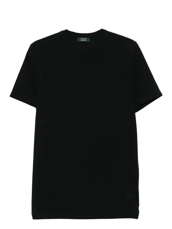 ZANONE Cotton T-shirt - Black
