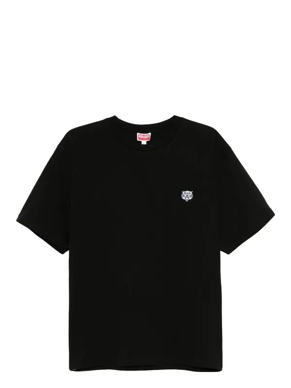 Kenzo Lucky Tiger Embroidered T-shirt - Black