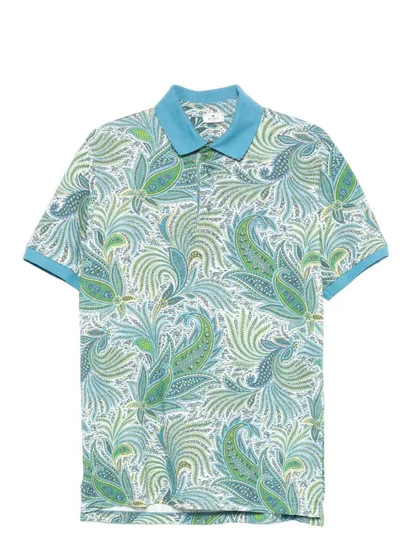 Etro Paisley-print Polo Shirt - Blue