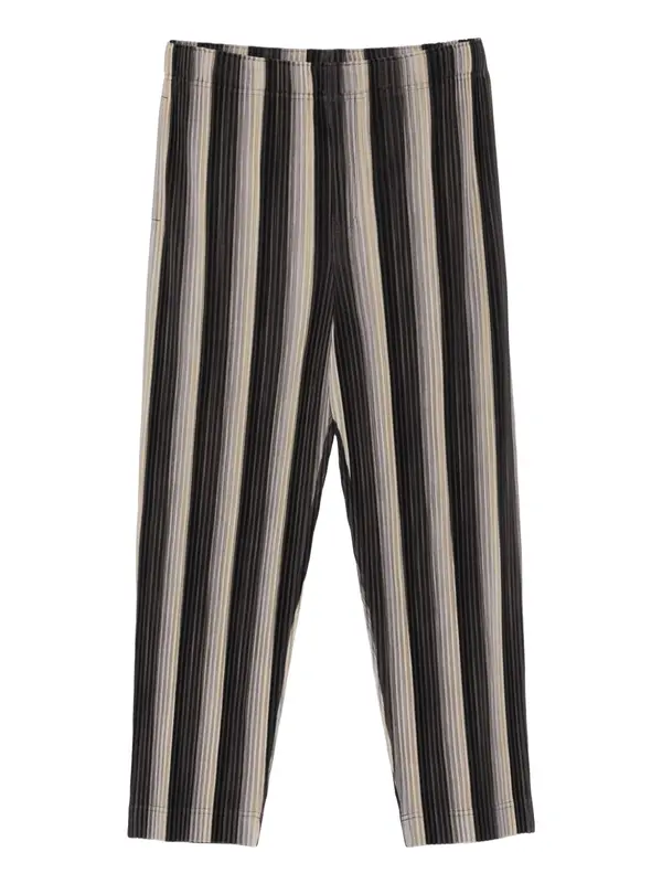 Issey Miyake Striped Trousers - Black