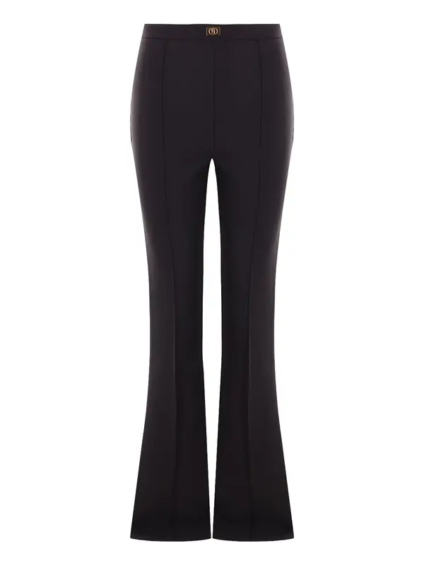 Elisabetta Franchi Flared Trousers - Black