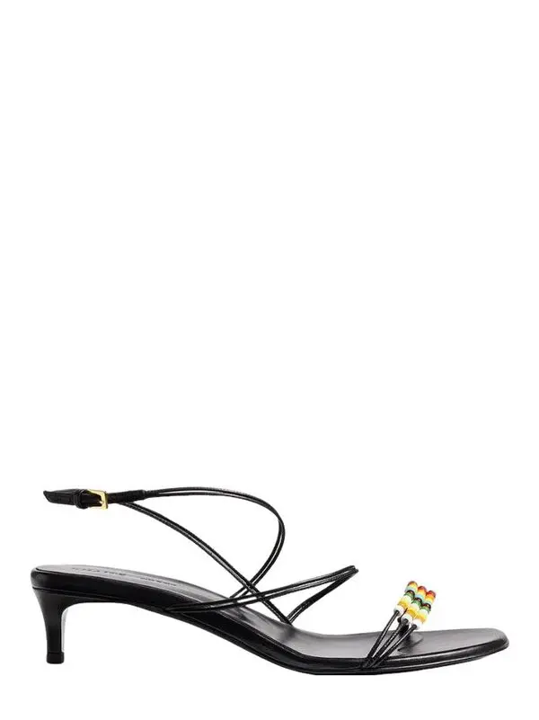Khaite - Khaite Loop Beaded Kitten Heel Sandal