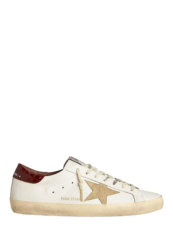 Golden Goose Super Star Leather Sneakers - White/brown