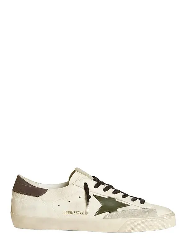 Golden Goose Super-star Leather Sneakers - White/grey