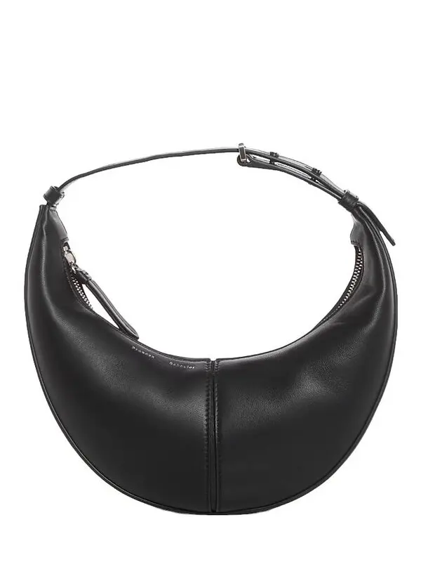 Proenza Schouler Mini Slide Leather Top Handle Bag - Black