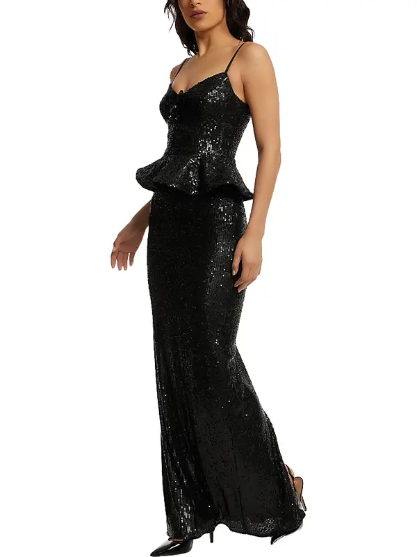 Dress The Population Akiah Sequined Gown - Black