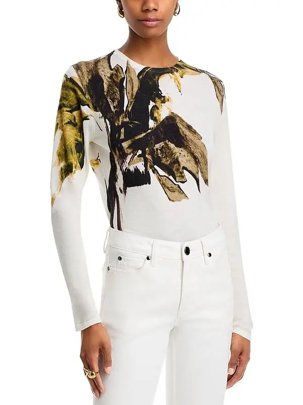 JASON WU Brushstroke Print Sweater - Chalk