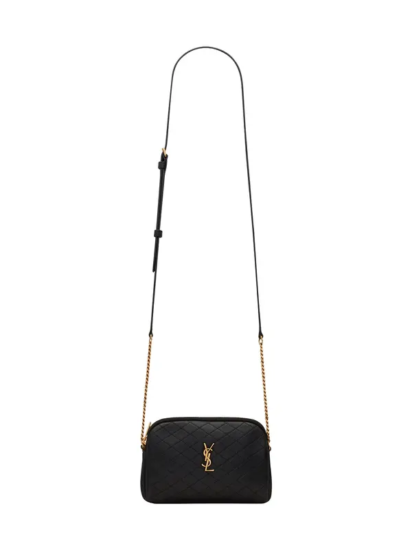 Saint Laurent Lambskin Cross-body Pouch - Black