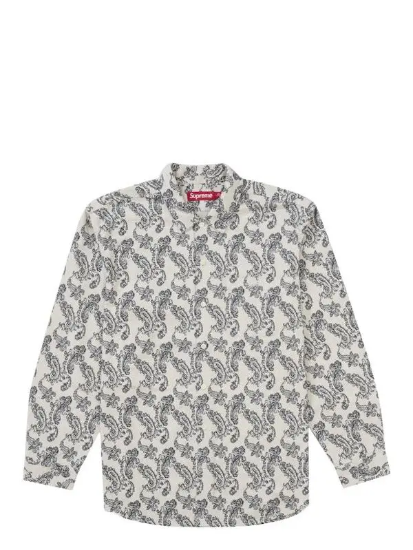 Supreme Paisley Flannel Shirt - White