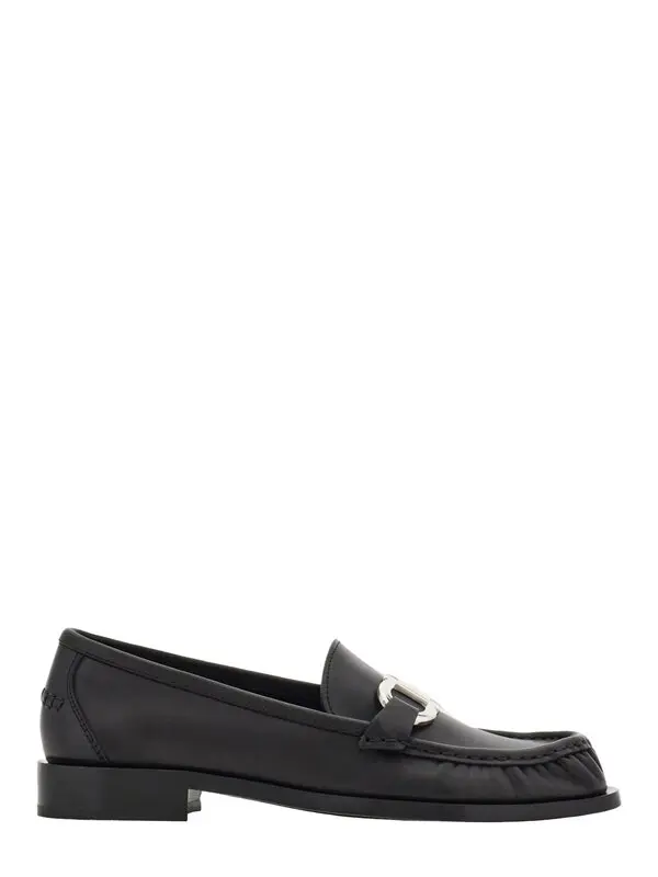 FERRAGAMO Gancini Ornate Loafers - Black