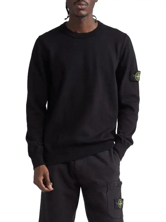 Stone Island Cotton Crewneck Sweater - V0029 Black