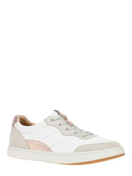 Dansko Josey Low Top Sneaker - White Nappa/ Rose Gold