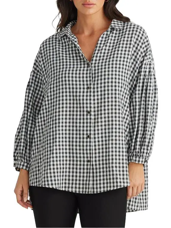 BRAVE+TRUE Duchess Check Print Shirt - Black