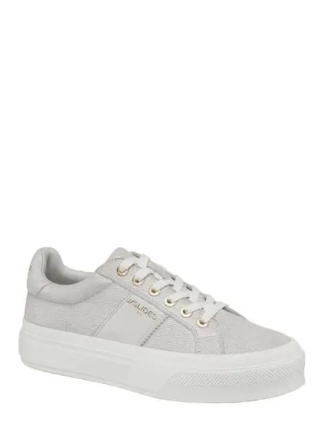 J/SLIDES NYC Gatsby Platform Sneakers - White Silver