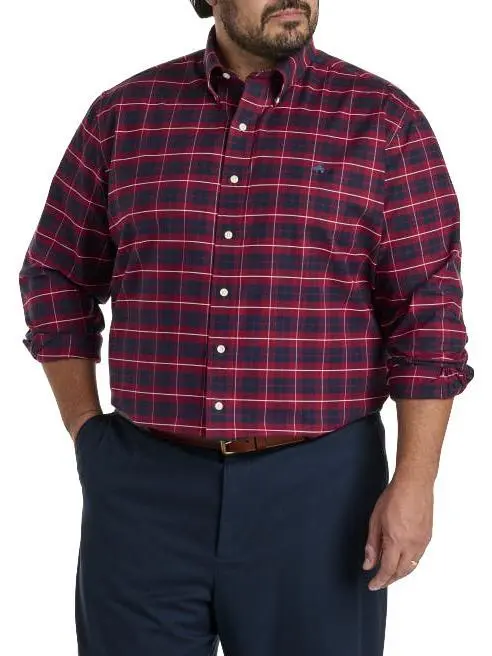 Brooks Brothers Big & Tall Non-iron Sport Shirt - Zinfandel Tartan