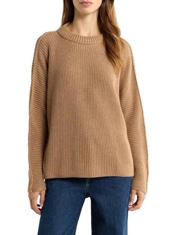 Frank & Eileen Montecito Cotton Sweater - Camel