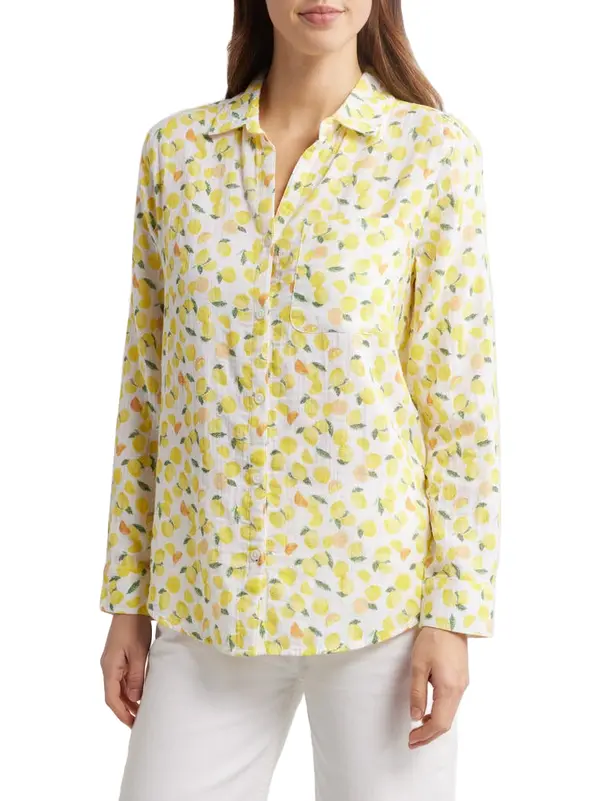 BEACHLUNCHLOUNGE Alessia Printed Shirt - Amalfi Lemons