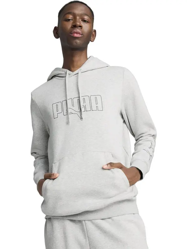 PUMA Essentials Logo Lab Relaxed Fit Hoodie - Gray