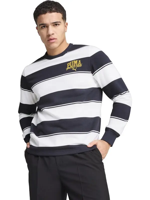 PUMA Striped Crewneck Sweatshirt - Blue