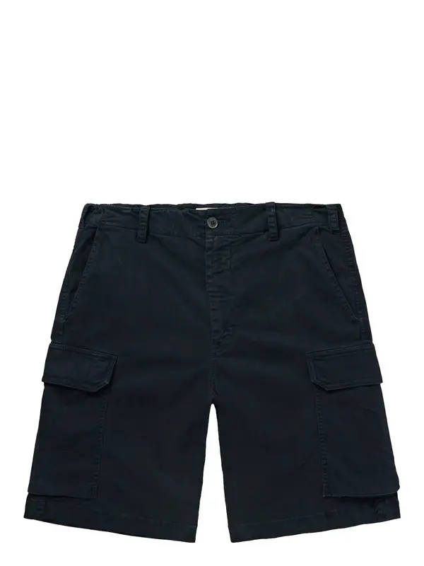 NILI LOTAN Maclin Slim-fit Straight-leg Cotton-blend Twill Cargo Shorts - Blue