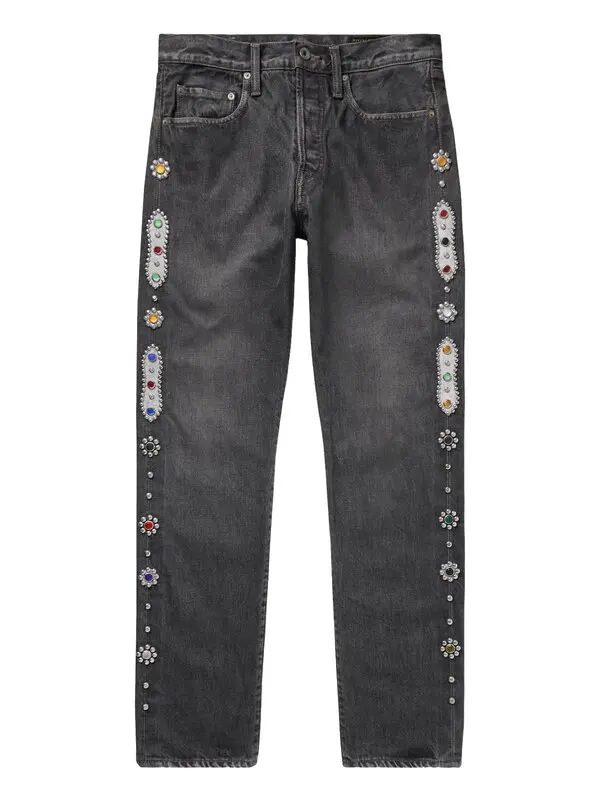 Kapital Monkey Cisco Straight-leg Jeans - Gray