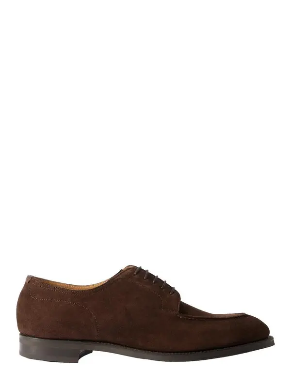 EDWARD GREEN Dover Suede Derby Shoes - Brown