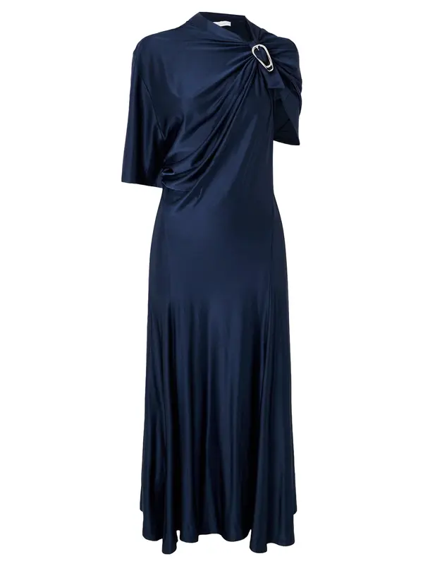 Rabanne Embellished Satin Midi Dress - Blue