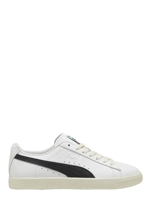 PUMA Clyde Leather Sneakers - White/black/frosted Ivory