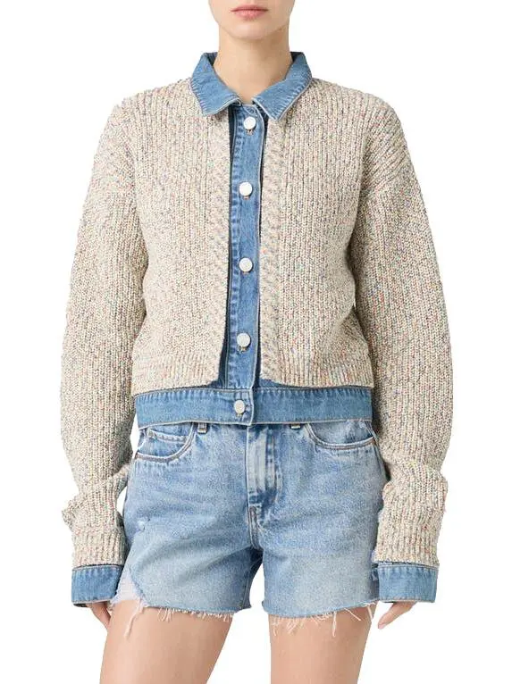 Blanknyc Knit Trucker Jacket - Happy Place