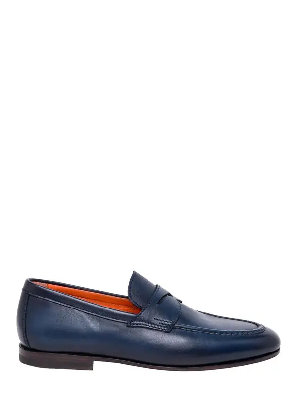 Santoni Penny Loafers - Blue