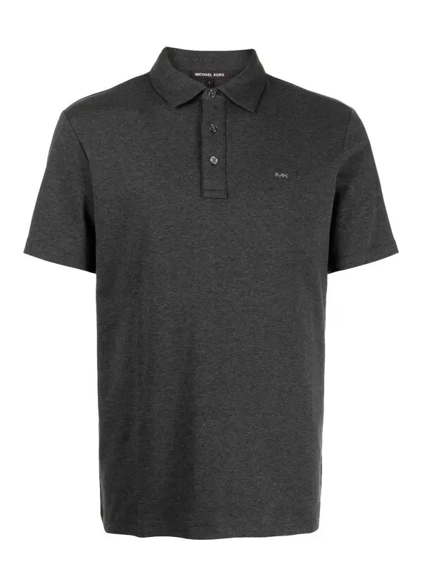 Michael Kors Logo-embroidered Cotton Polo Shirt - Grey